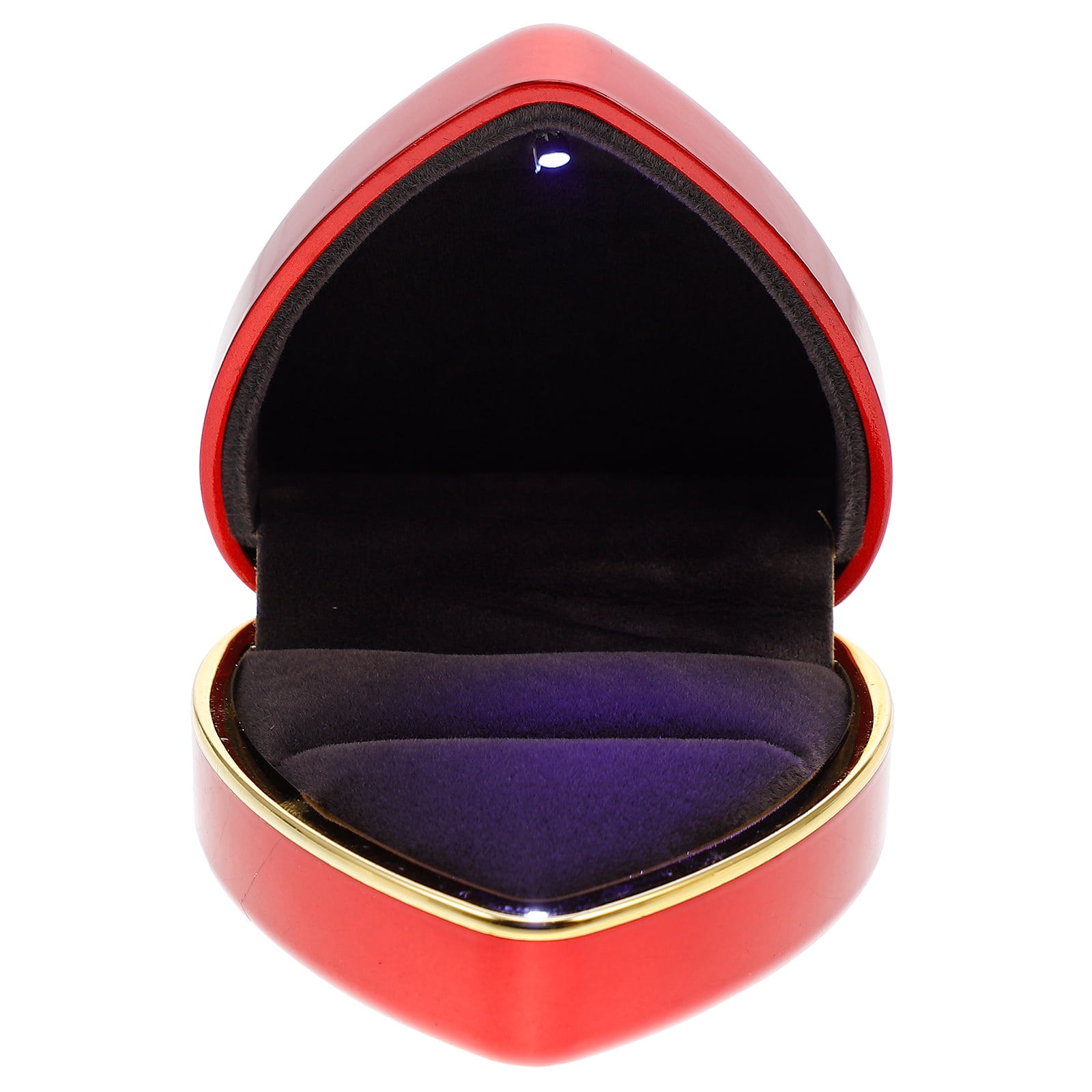 Pretyzoom Ring Proposal Box Heart Shape Storage Red 1Set Jewelry ...