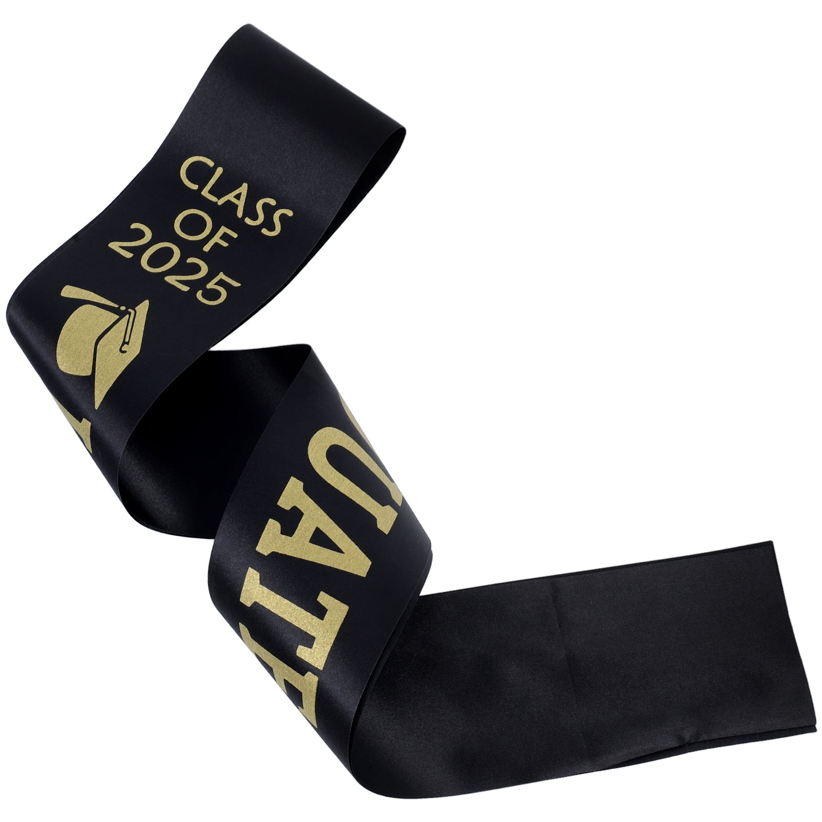 Pretyzoom Senior Sash For Graduation Party Black Fabric 1Pcs Adjustable ...