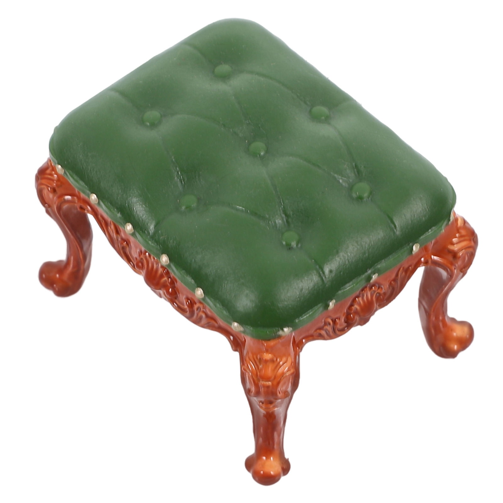 Pretyzoom Tiny Chair Green PVC Miniature Stool Model for Collectors DIY ...