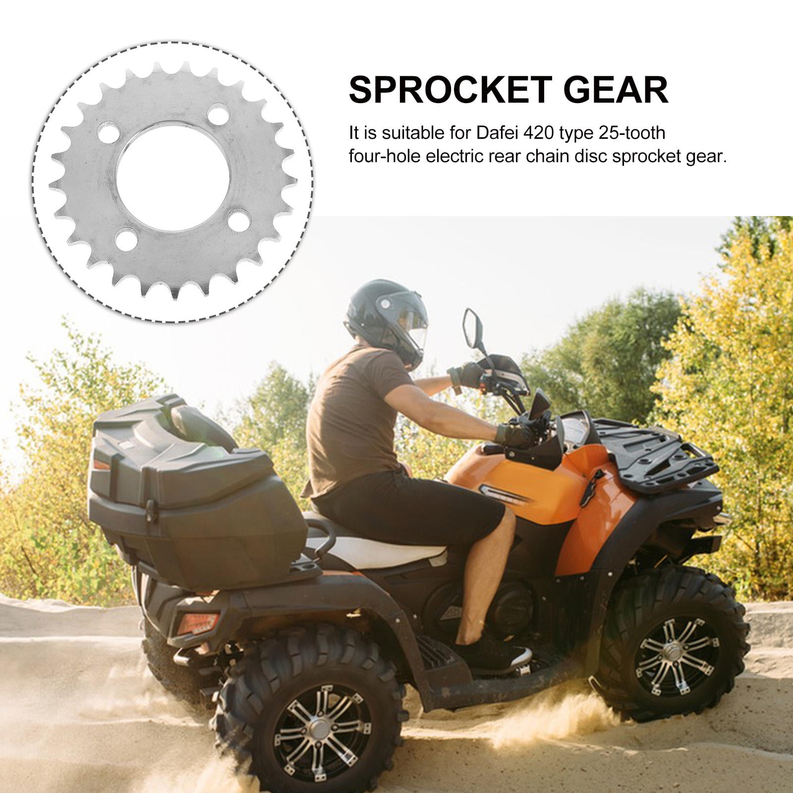 Pretyzoom mini bike rear sprocket electric sprocket chain silver metal ...