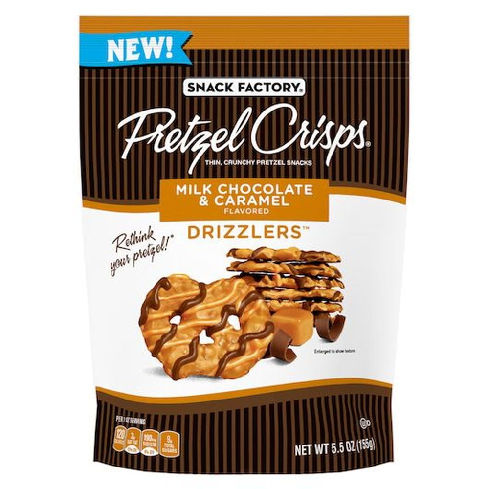Gourmet Pretzel Crisps Drizzlers, Milk Chocolate Caramel Pretzel Snacks ...