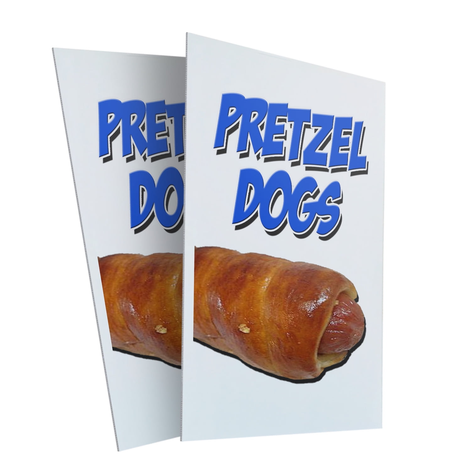 Pretzel Dogs (2-PACK) 24" x 36" Plastic Signs | Sign Insert 4mm ...