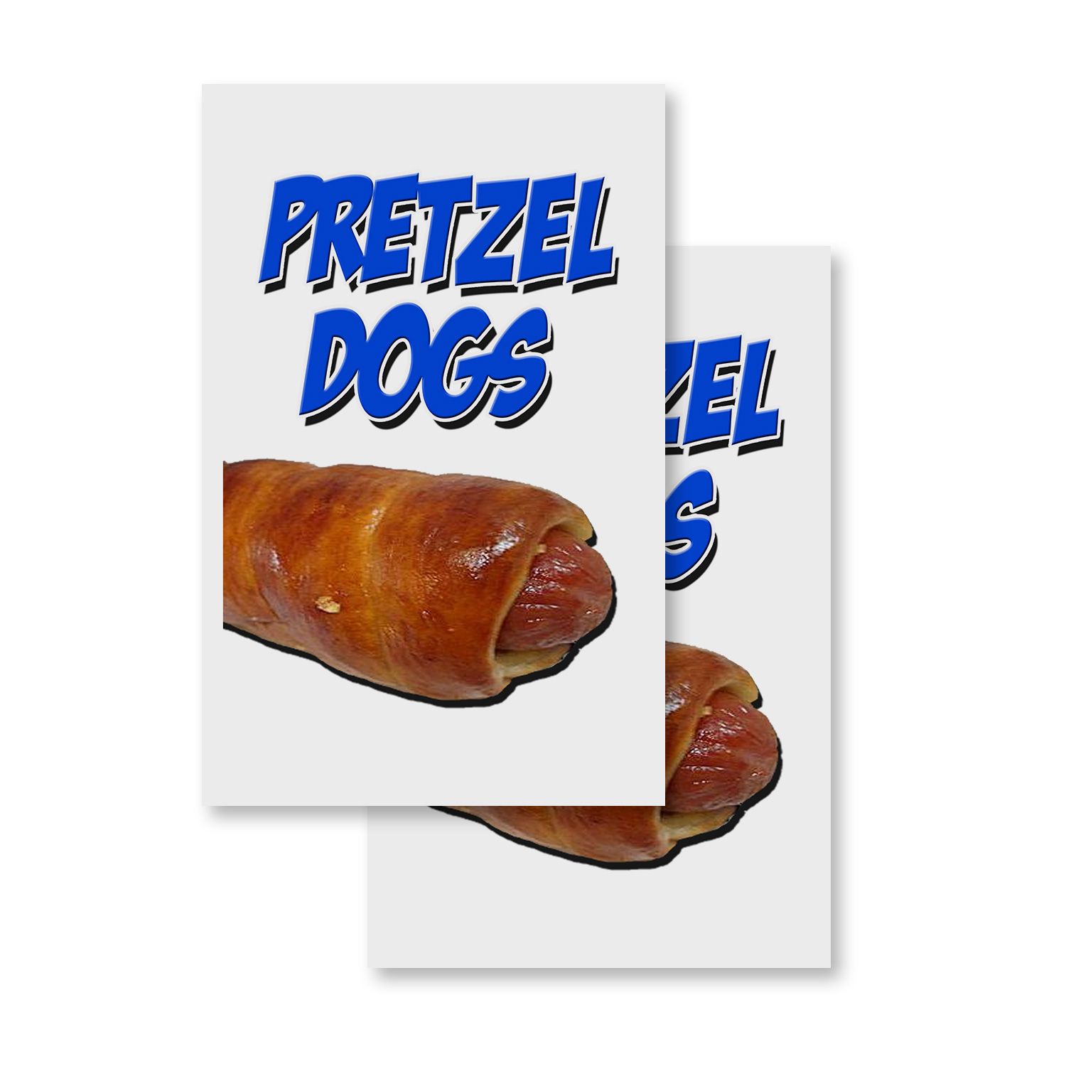 Pretzel Dogs (2-PACK) 24" x 36" Vinyl Decals | Sign Insert Peel & Stick ...