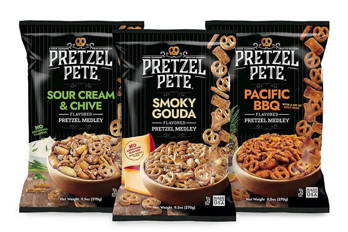 Pretzel Pete Variety Pack Seasoned Pretzel Medley, Sour Cream Chive ...