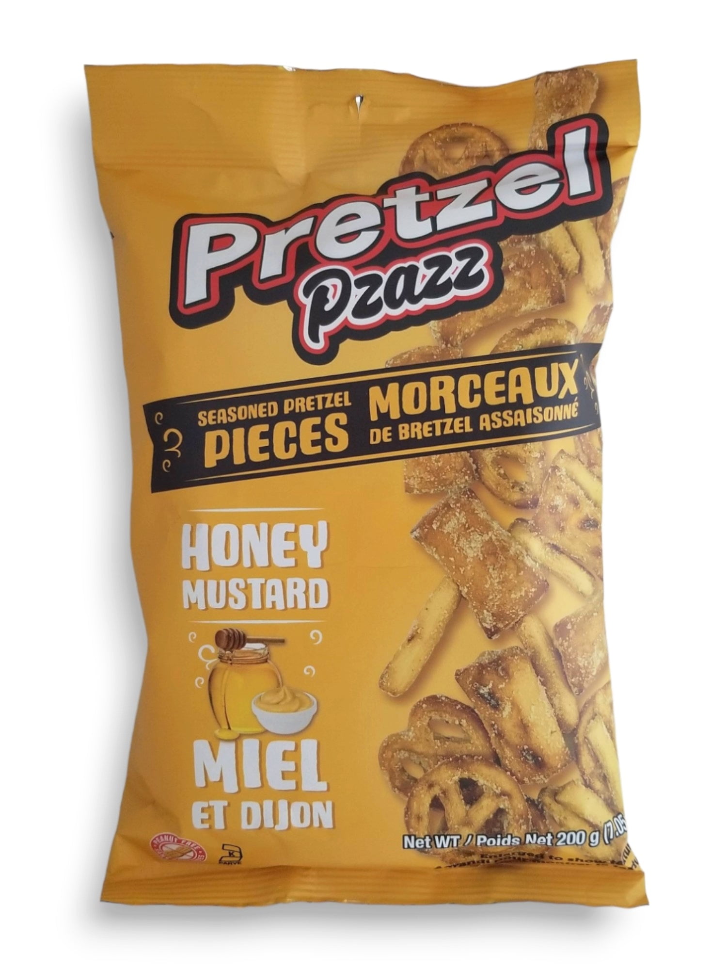 Pretzel Pzazz Seasoned Pretzel Pieces, Honey Mustard, 200g/7 oz. Bag ...