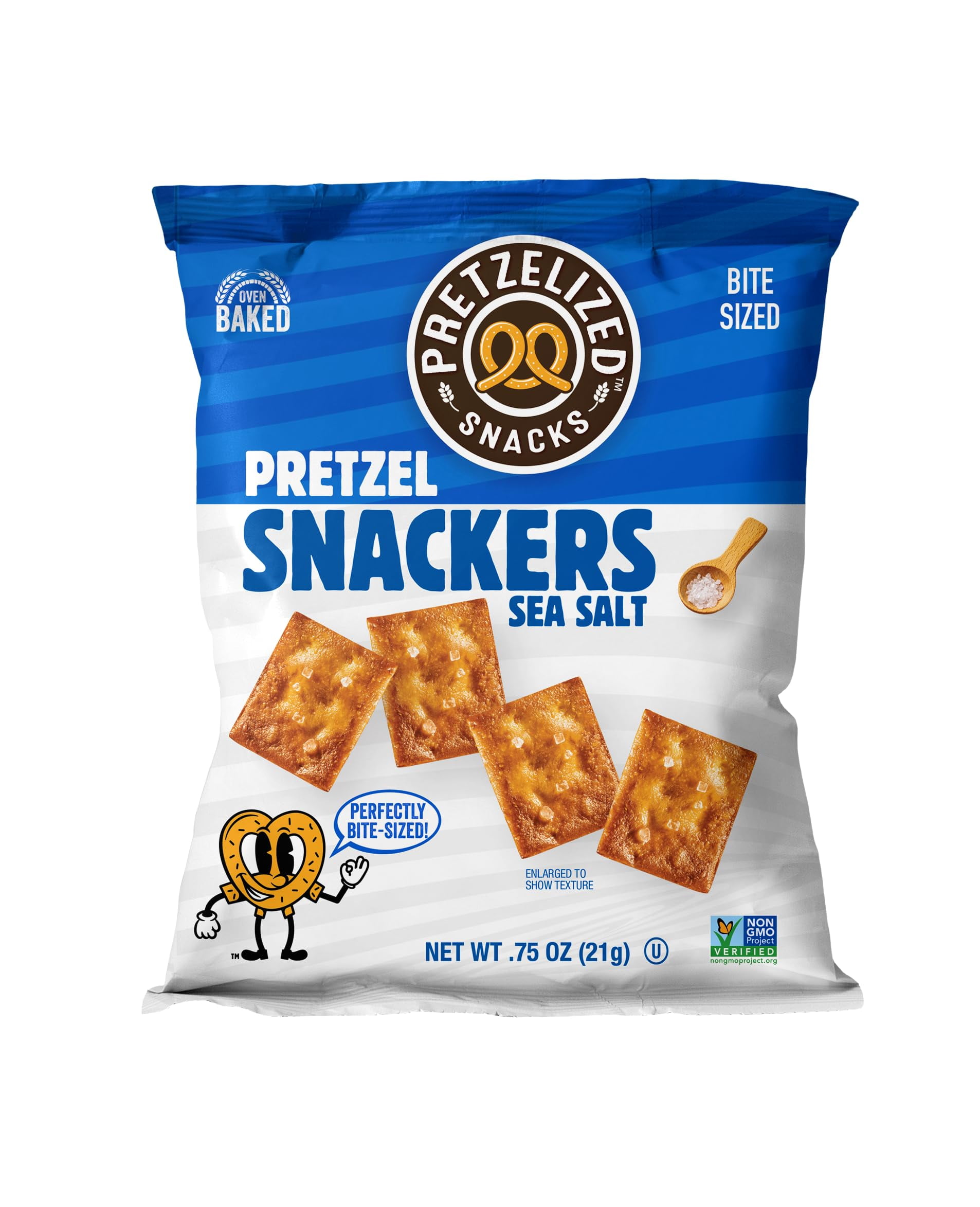 Pretzelized Pretzel Cracker Snack MZF22 Packs - Sea Salt 24 ct ...