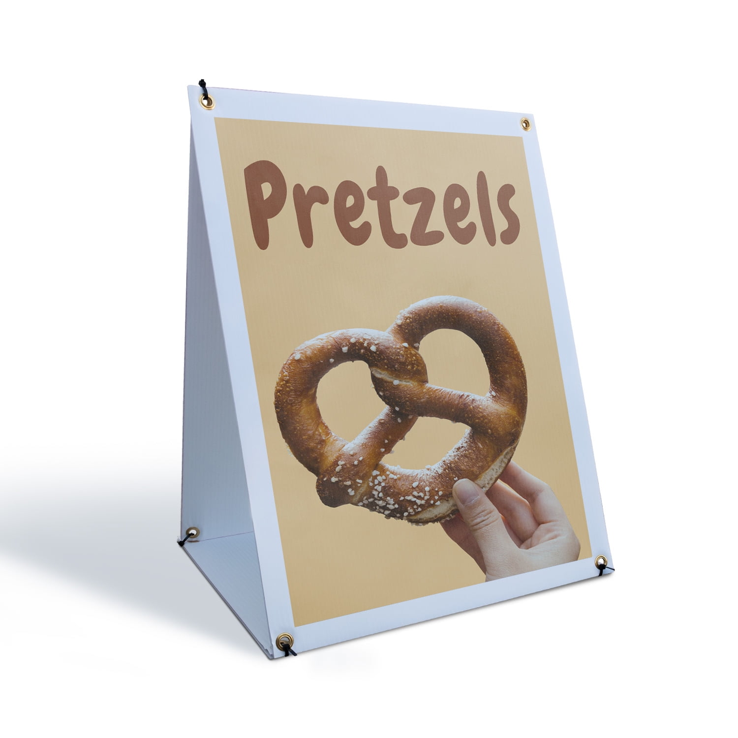 Pretzels Sidewalk Sign 18 Inch x 24 Inch A-Frame Images On Both Sides ...