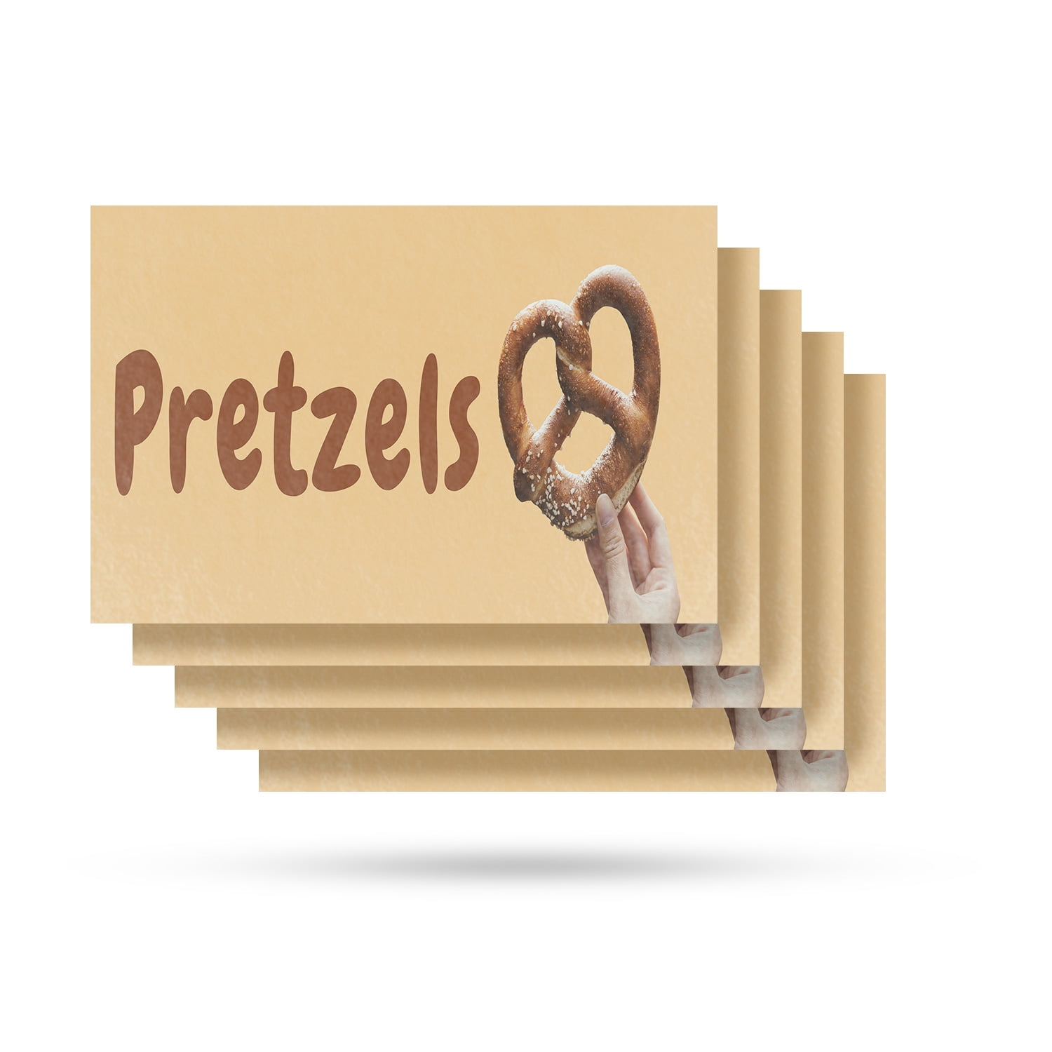 Pretzels Vinyl Decal 5 Pack of 12 Inch x 16 Inch Weatherproof Heavy ...