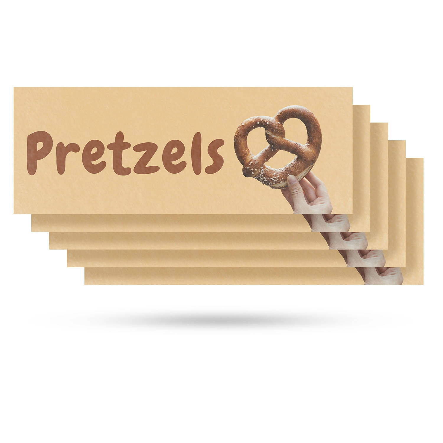Pretzels Vinyl Decal 5 Pack of 12 Inch x 5 Inch Weatherproof Heavy-Duty ...