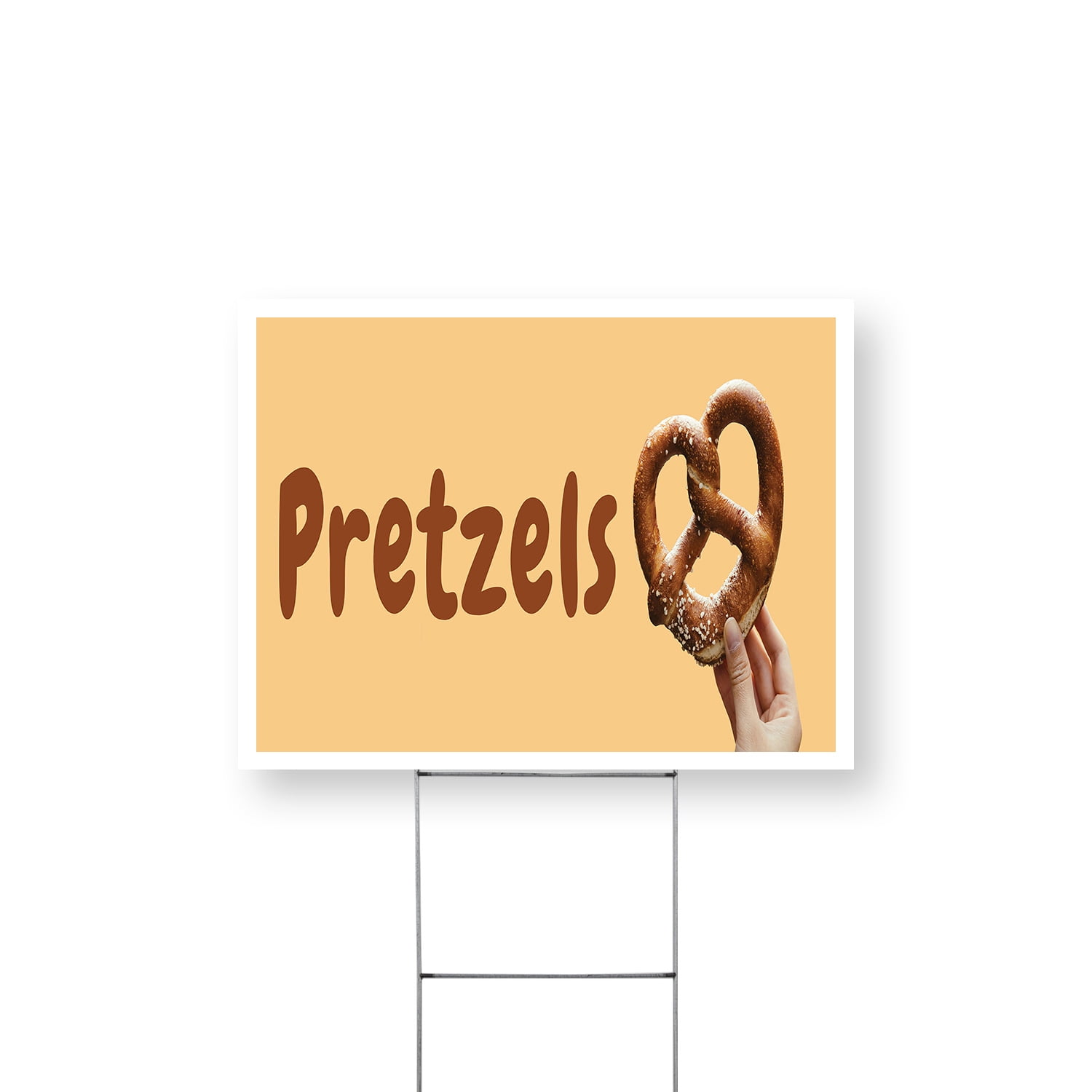 Pretzels Yard Sign 18 Inch x 24 Inch Double Sided Weatherproof Heavy ...