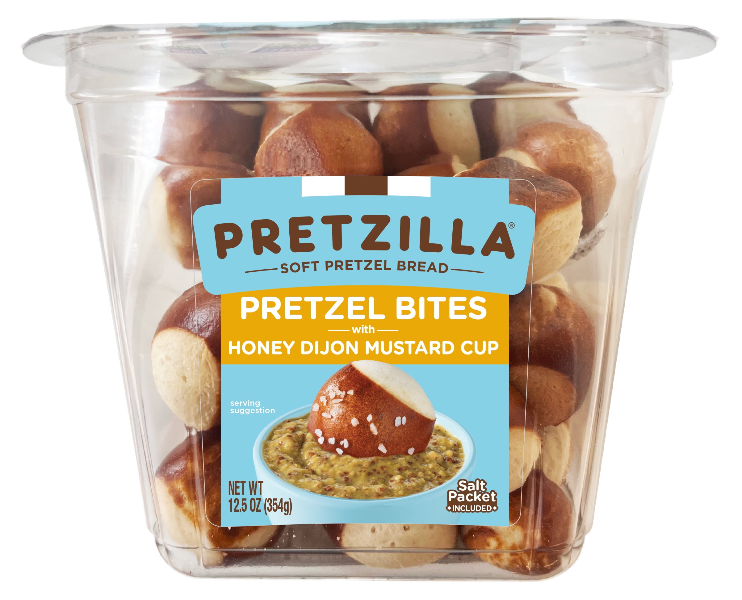 Pretzilla Pretzel Sf Bites 12.5oz Tub with Honey Dijon Mustard Cup ...