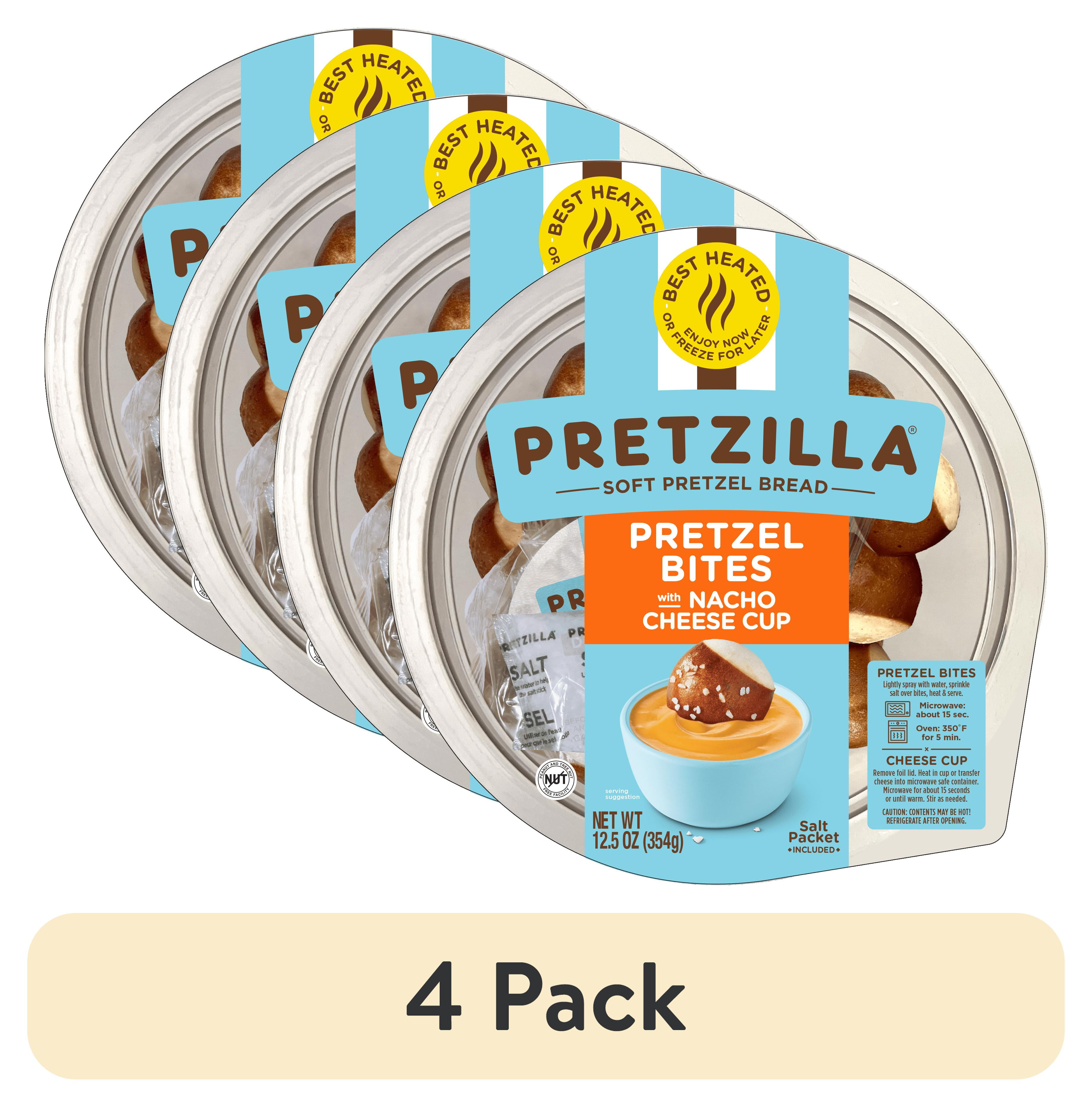 (4 pack) Pretzilla Pretzel Sf Bites 12.5oz Tub with Nacho Cheese Cup ...