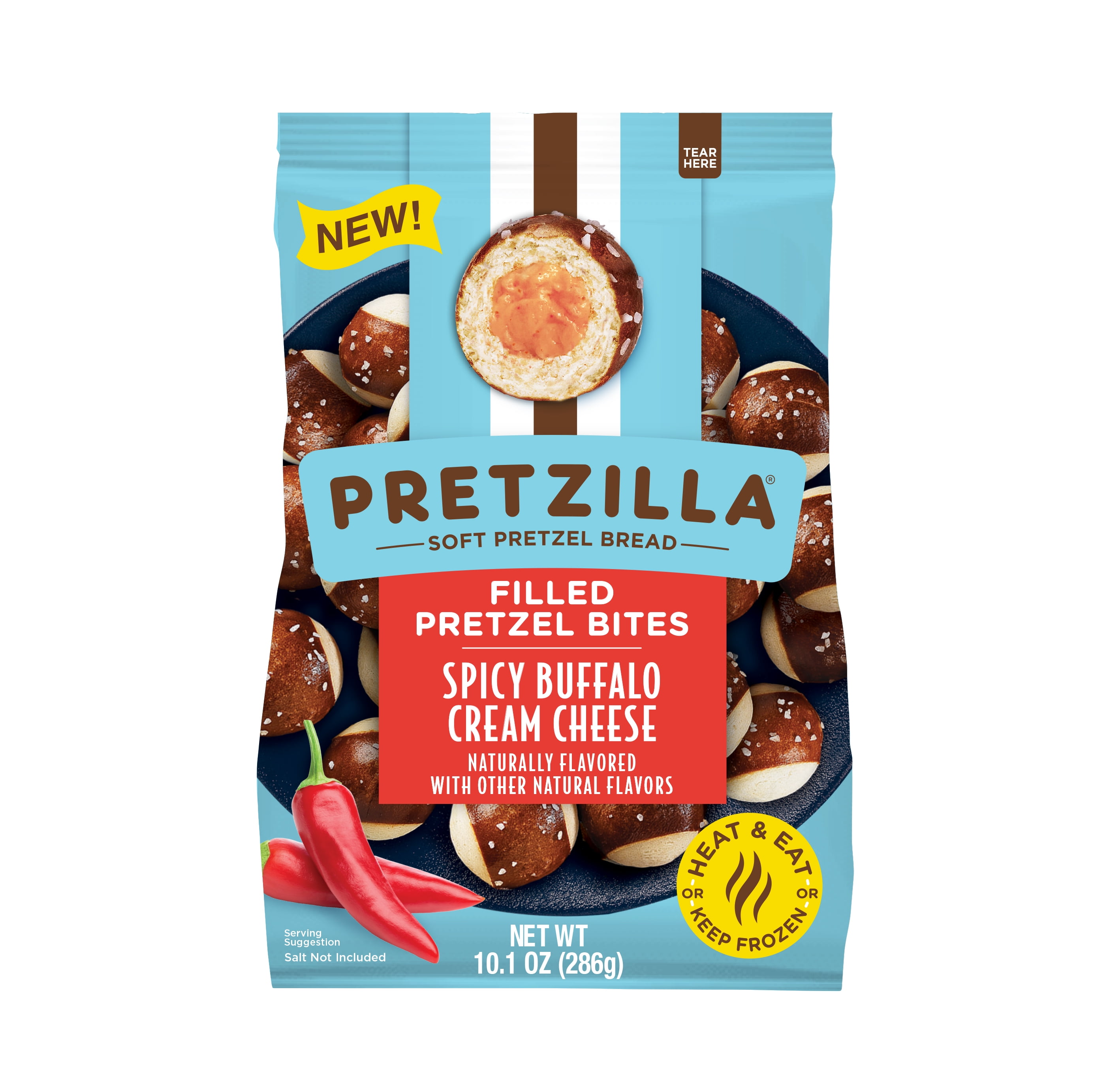 Pretzilla Soft Pretzel Stuffed Bites, Buffalo Cream Cheese, 10.1oz bag ...