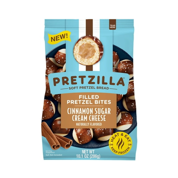 Pretzilla Soft Pretzel Stuffed Bites, Cinnamon Sugar, 10.1oz bag ...