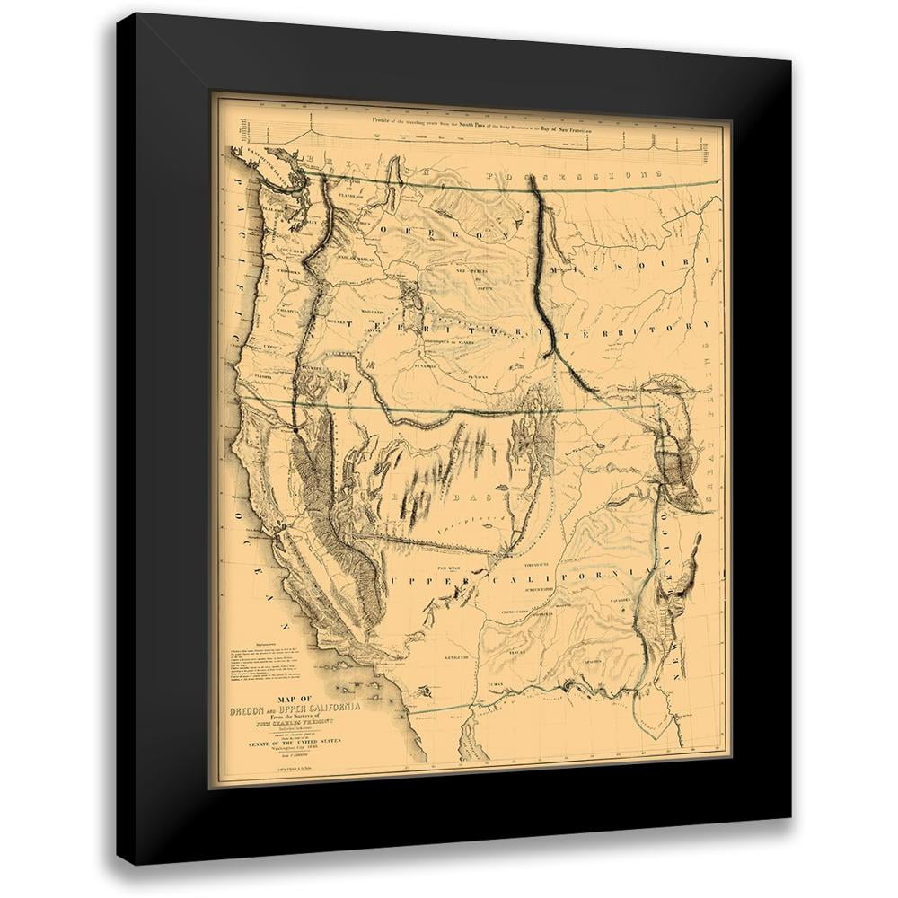 Preuss 12x14 Black Modern Framed Museum Art Print Titled - Oregon ...