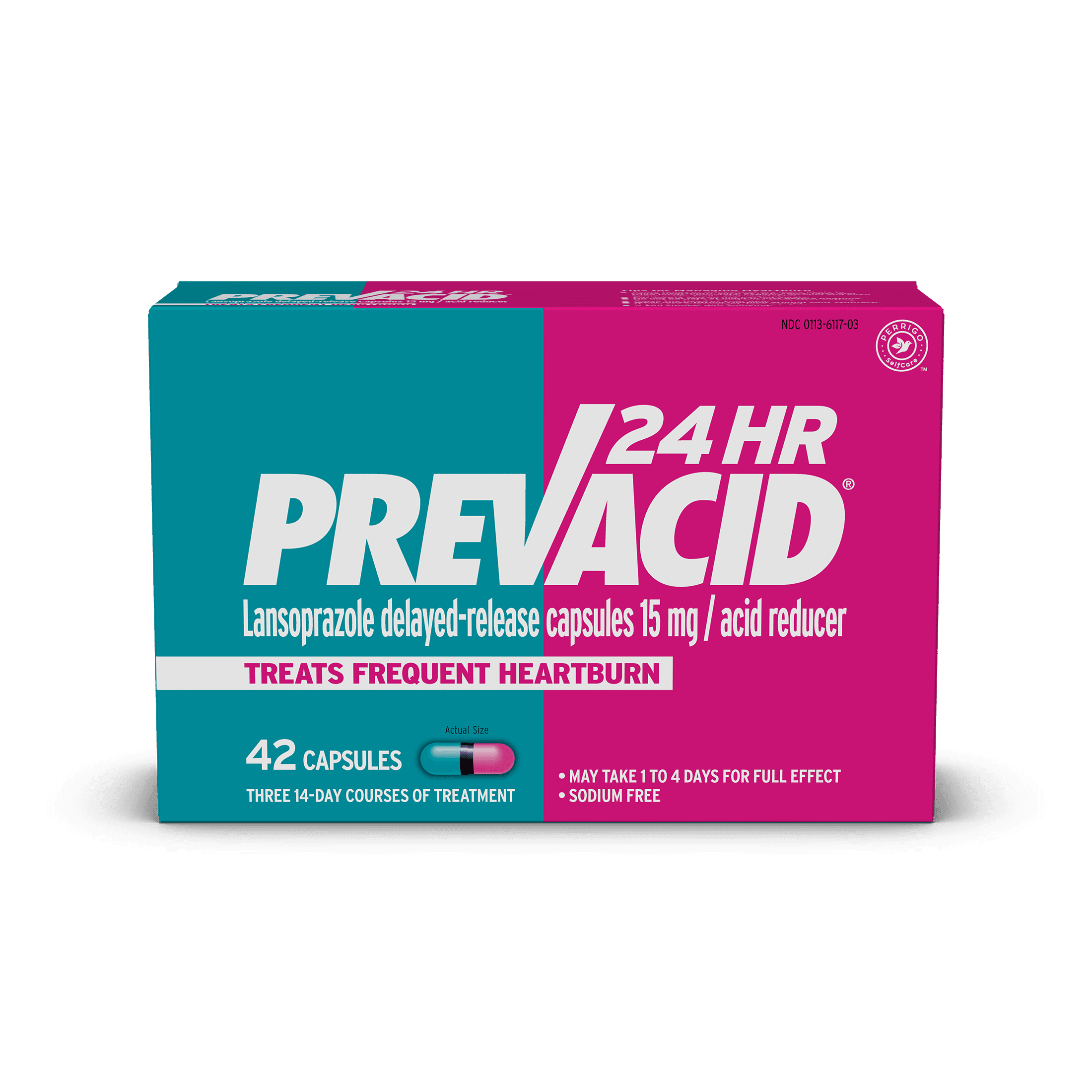 Prevacid 24hr Acid Reducer Lansoprazole Capsules 15 Mg 42 Count