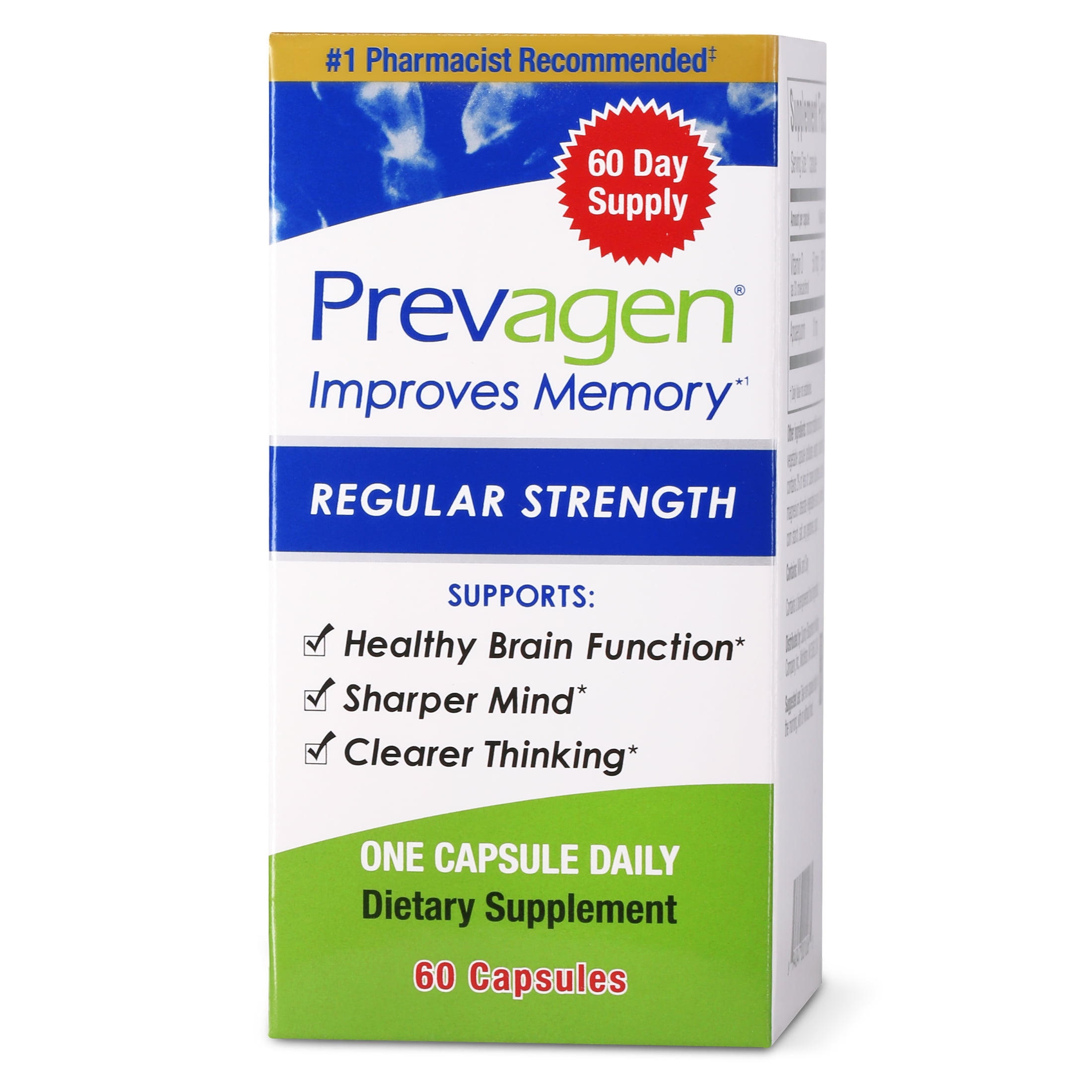 Prevagen Improves Memory - Regular Strength 10mg, 60 Capsules with ...