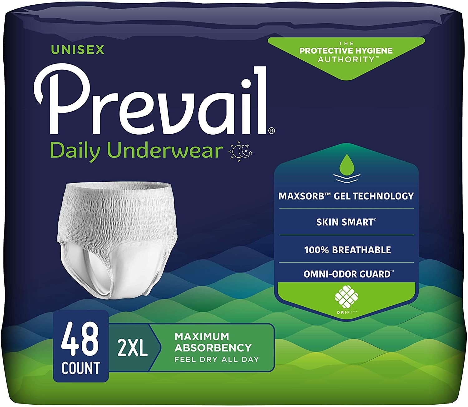 Prevail 2X-Large Disposable Adult Pull-Up Incontinence Underwear ...