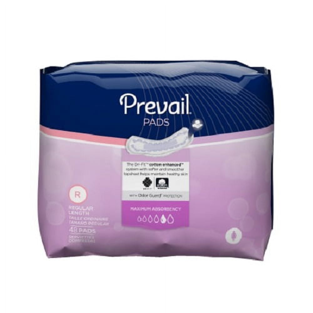Prevail Bladder Control Pad PV-916/1 Pack of 48, White - Walmart.com