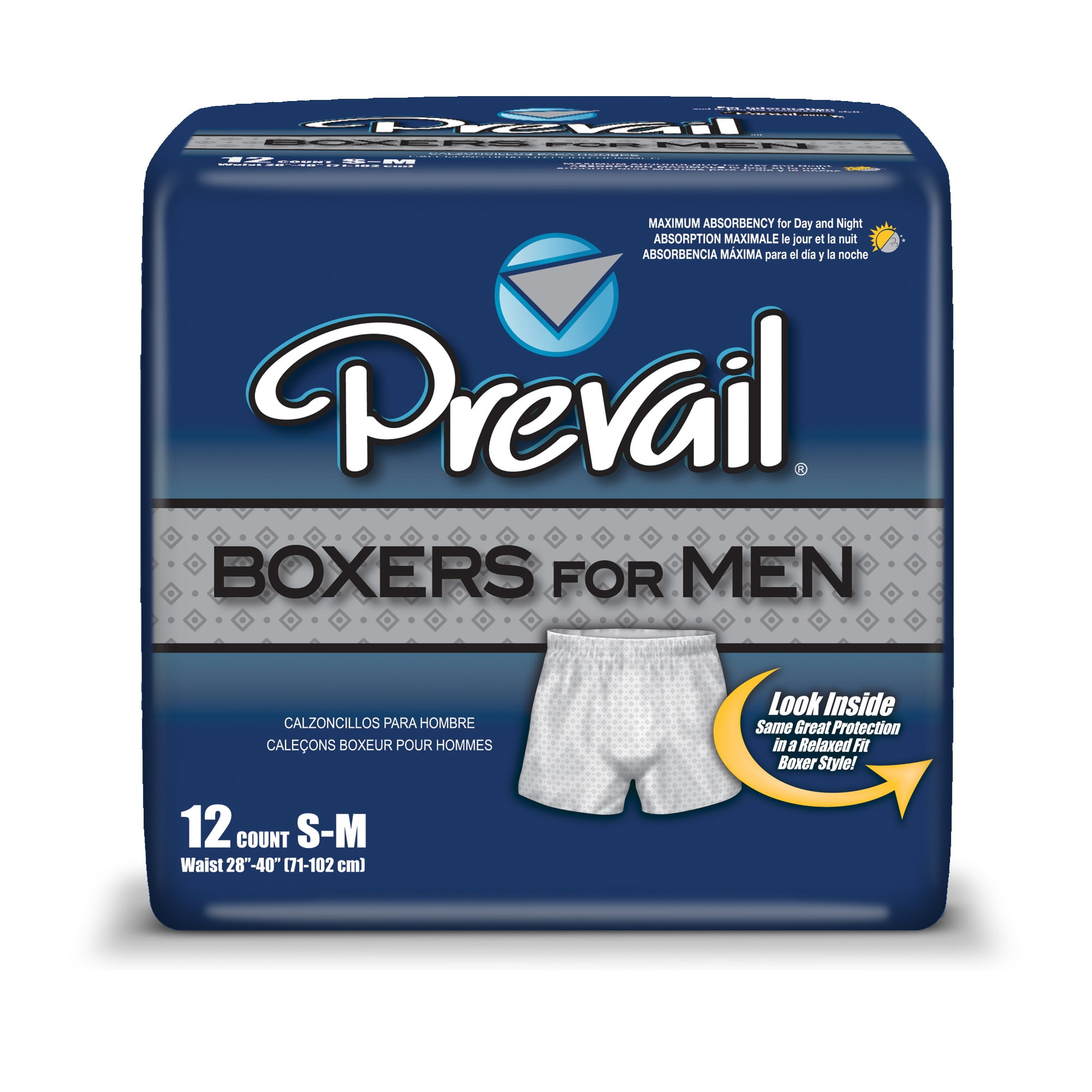 Prevail Boxers for Men Disposable Underwear Male Pull On Medium, PBM ...