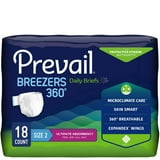 Prevail Breezers 360 Adult Diapers, Large, Disposable, Breathable, 45 ...