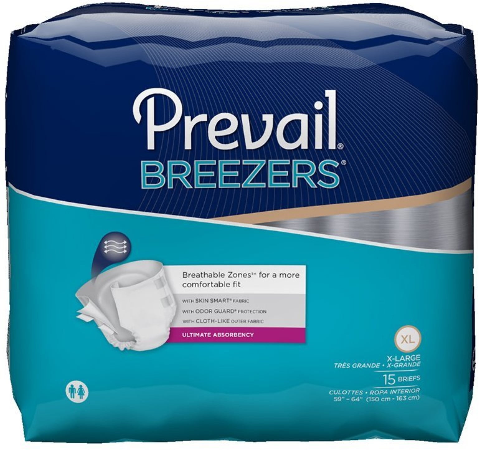 Prevail Breezers XL Incontinence Underwear, Disposable Adult Diapers ...