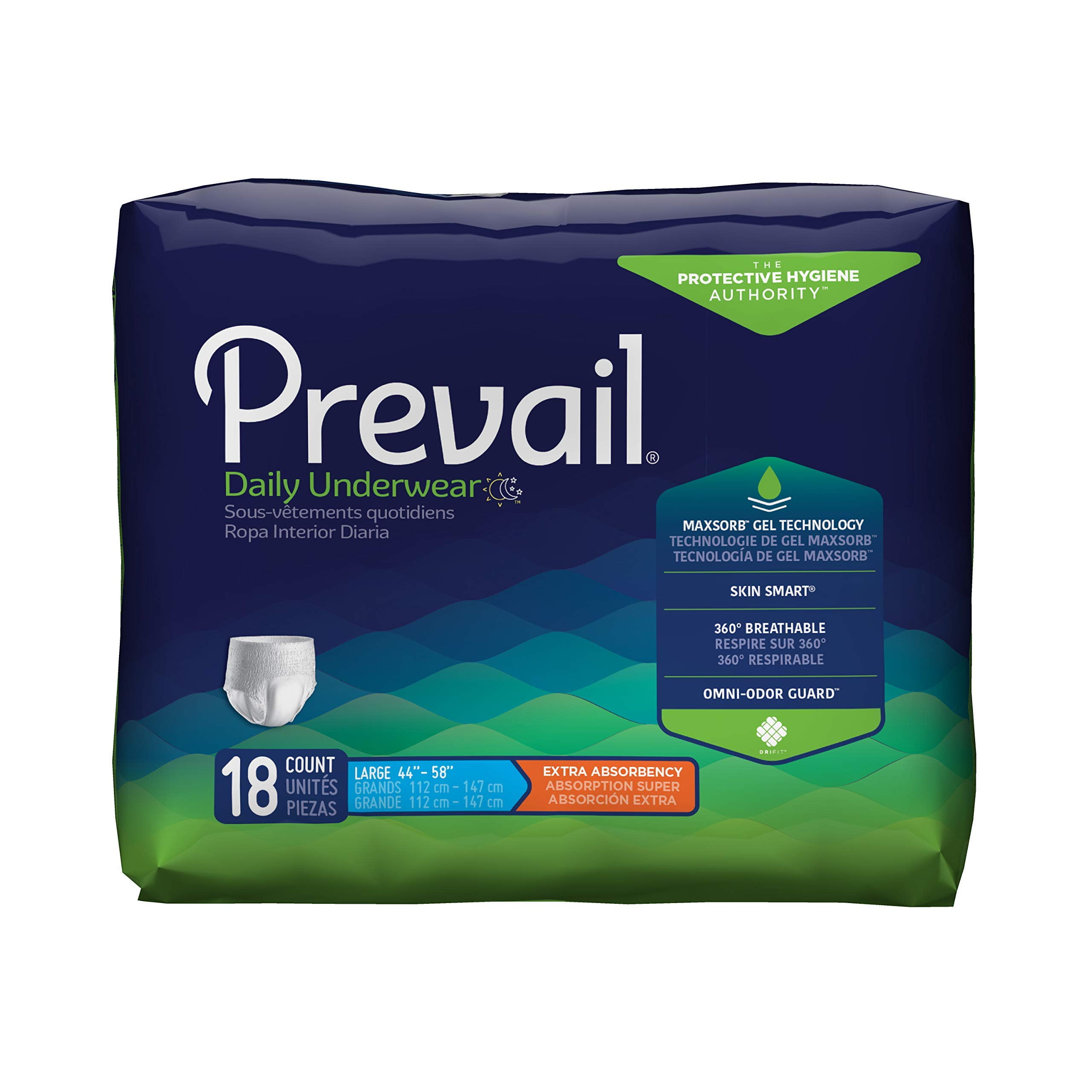 Prevail Daily Protective Underwear - Unisex Adult Incontinence ...