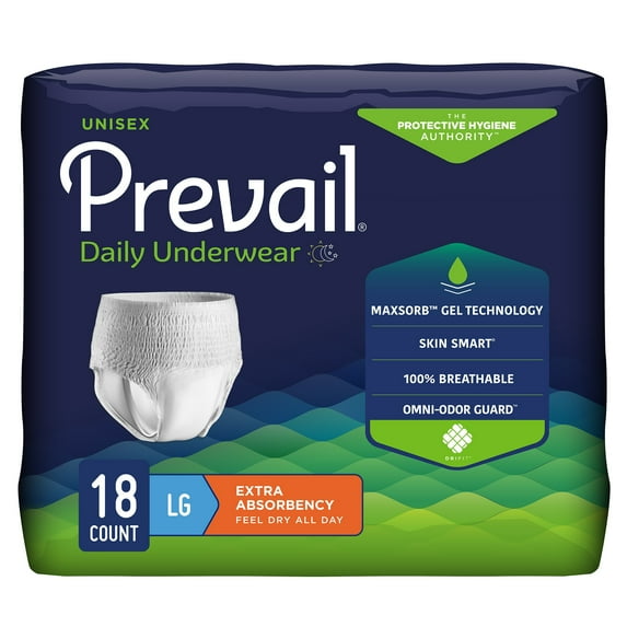 Prevail Daily Underwear, Incontinence, Disposable, Extra Absorbency ...