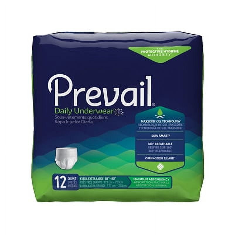 Prevail Adult Diapers XXL, Extra Large Protective Daily Underwear, Maximum Absorbency, 12 Count ...
