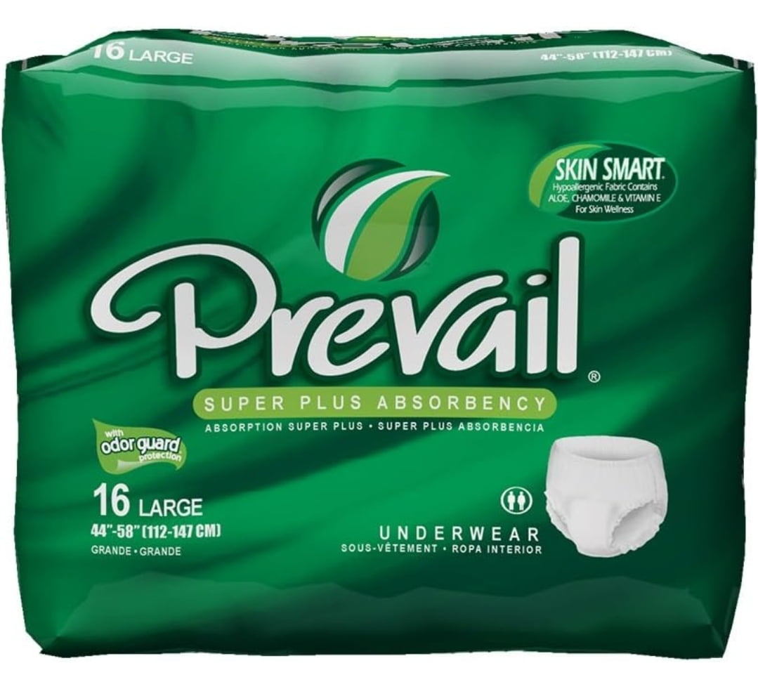 Prevail Disposable Adult Incontinence Underwear 16 Ct 44"-58" Waist ...