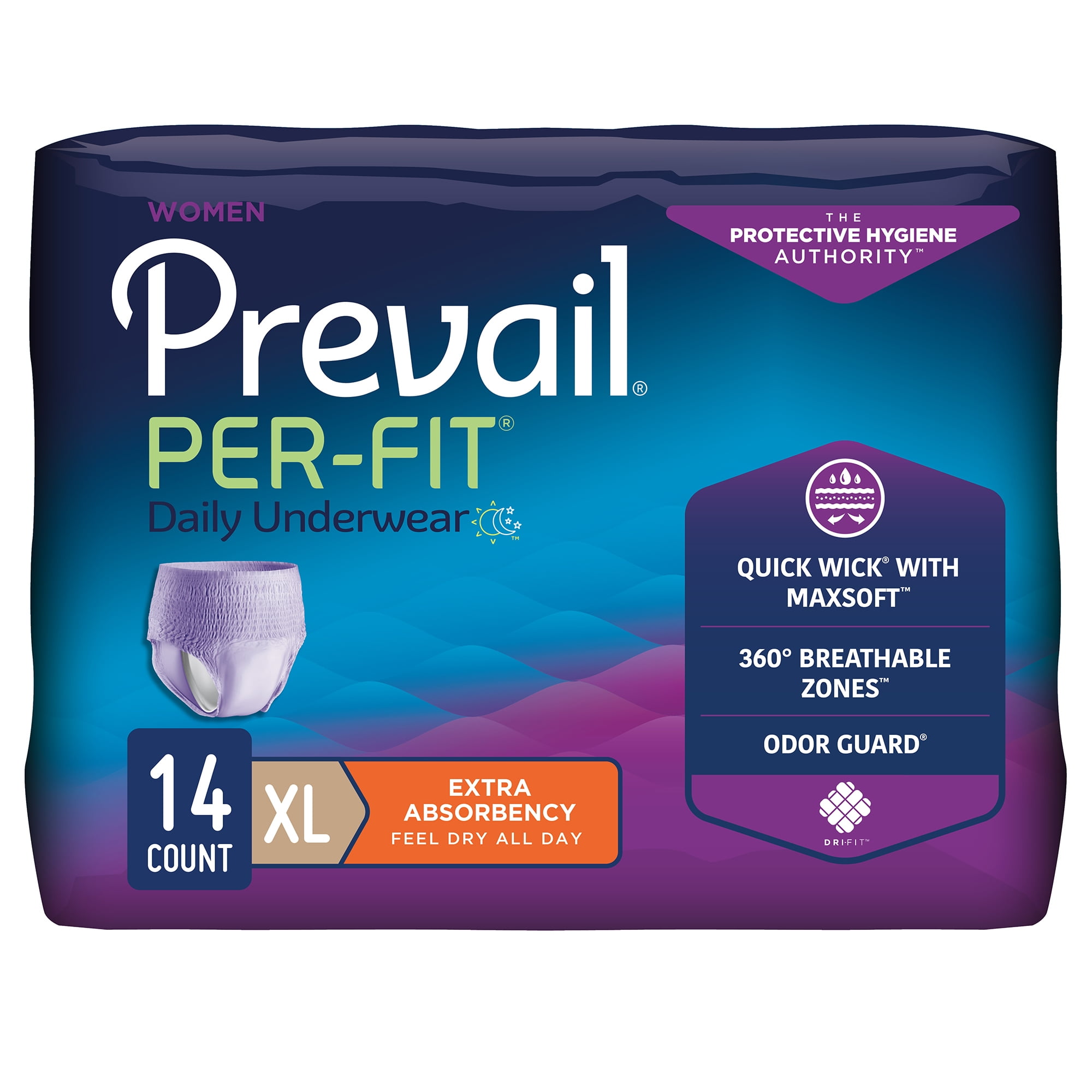 Prevail Pull Ups Adult Incontinence Underwear XL, Extra Leakage ...