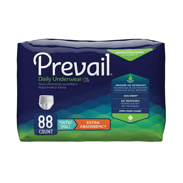 Prevail Extra Absorbency Underwear – Youth/Small Adult, 88 ct ...