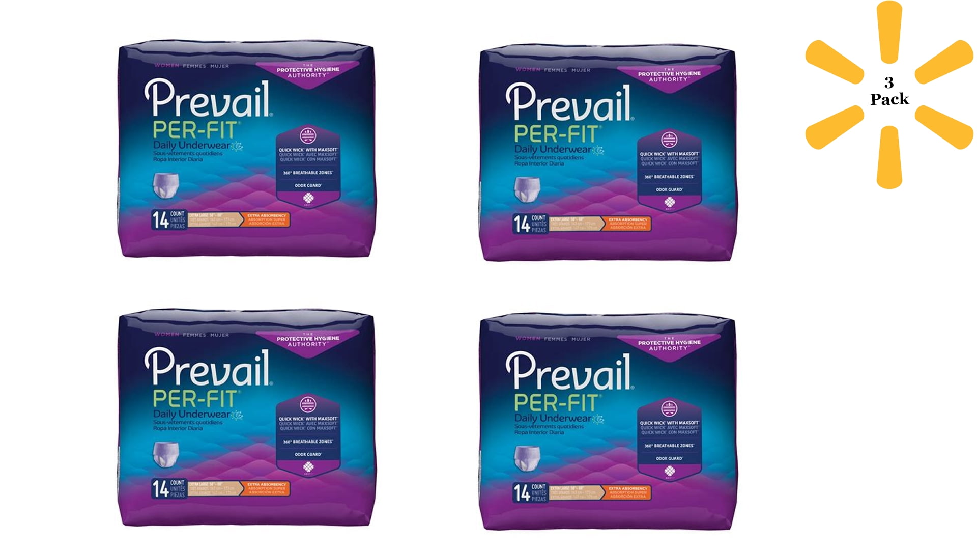 Prevail Female Adult Absorbent Underwear X Large Moderate Absorbency ...