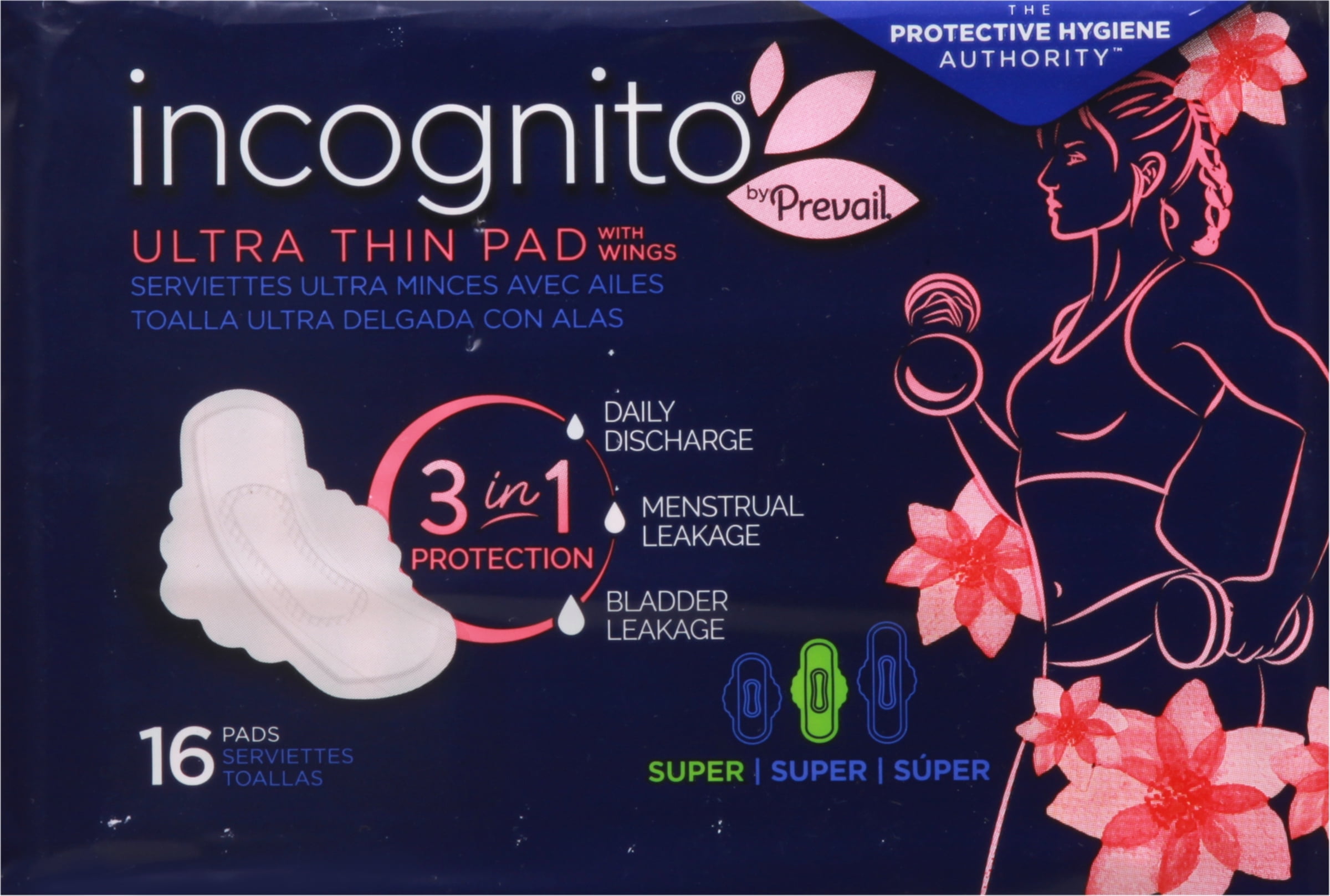 Prevail Incognito by Prevail Super Ultra Thin Pad 32 ct - Walmart.com