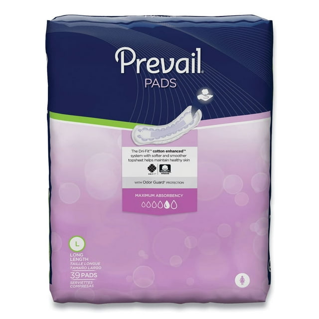 Prevail Incontinence Bladder Control Pads for Women, Maximum Absorbency ...