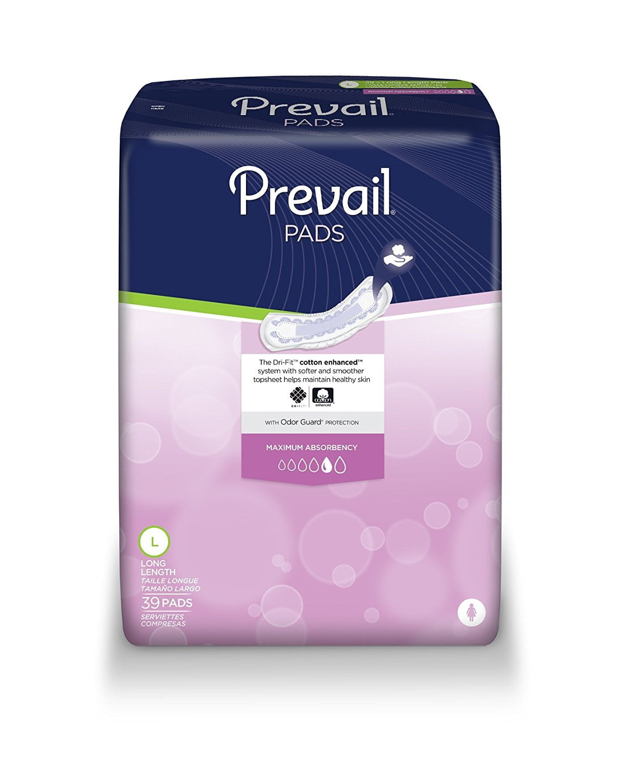 Prevail Incontinence – Max. Long- Jumbo Pack 4 bags of 39 (156 ct ...