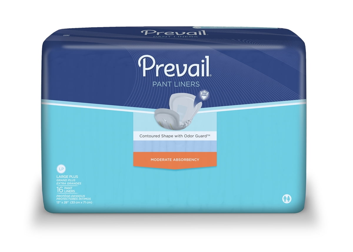 Prevail Incontinence Pant Liners PL-113/1 Large Plus Case of 96, White ...