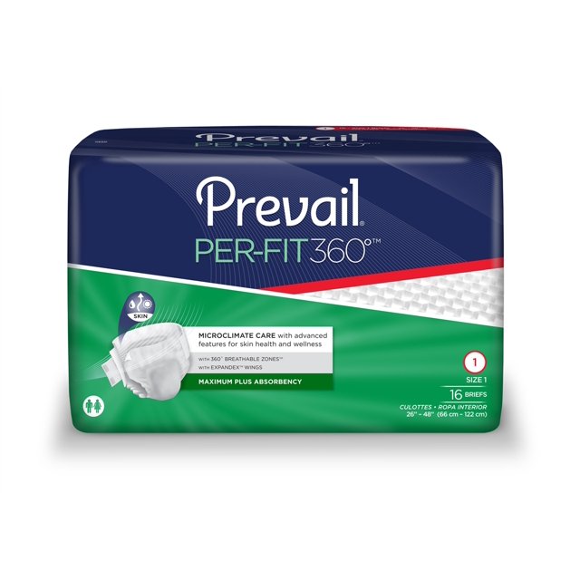 Prevail Per-Fit 360 Adult Heavy Absorbency Brief PFNG-012 Medium Case of 96, White - Walmart.com