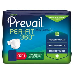 Prevail Unisex Breezers 360 Maximum Absorbency Incontinence Briefs ...