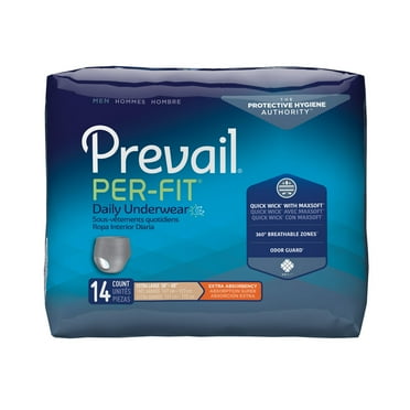 Prevail Per-Fit Daily Protective Underwear, Unisex Adult Disposable ...