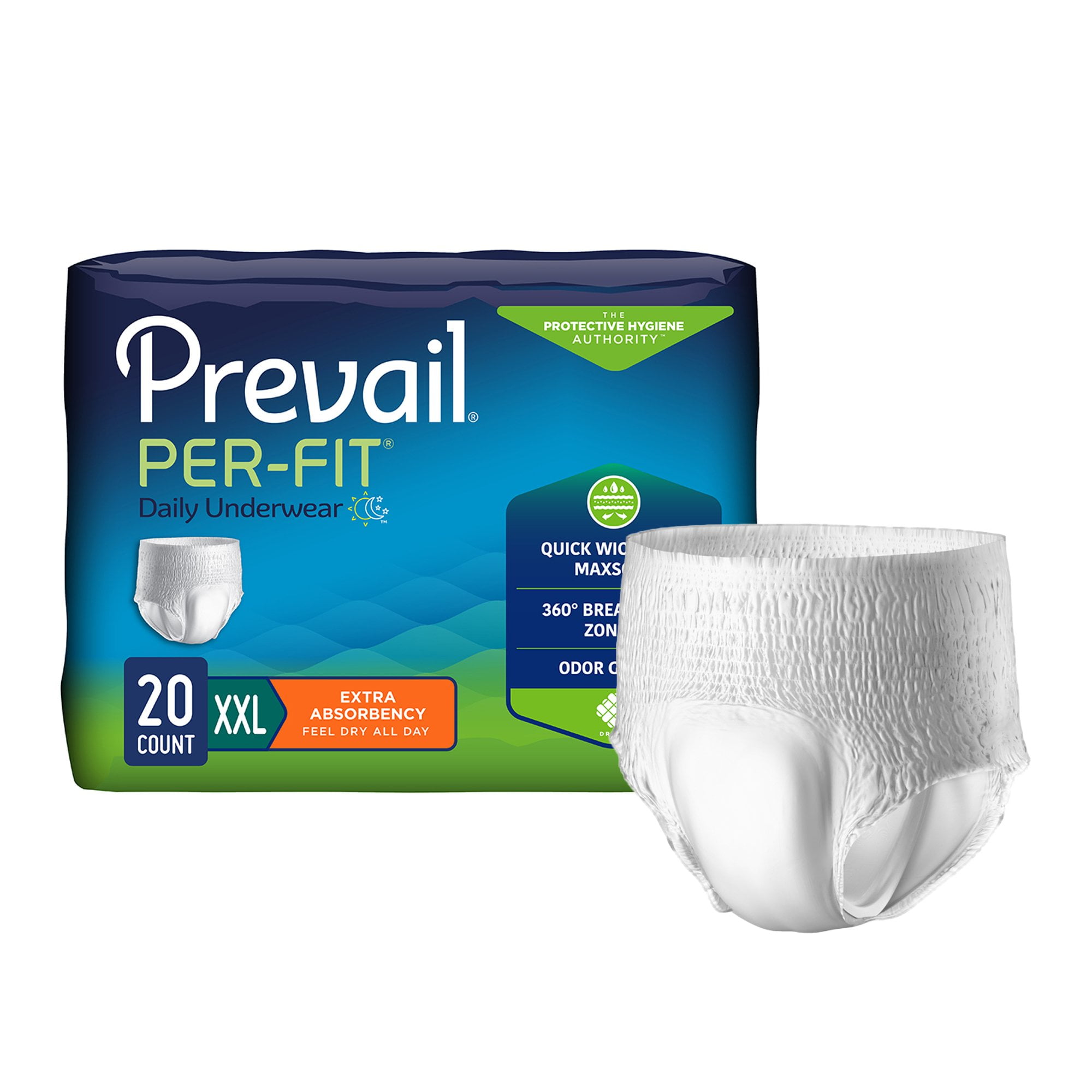 Prevail Per-Fit Extra Disposable Underwear Pull On with Tear Away Seams ...