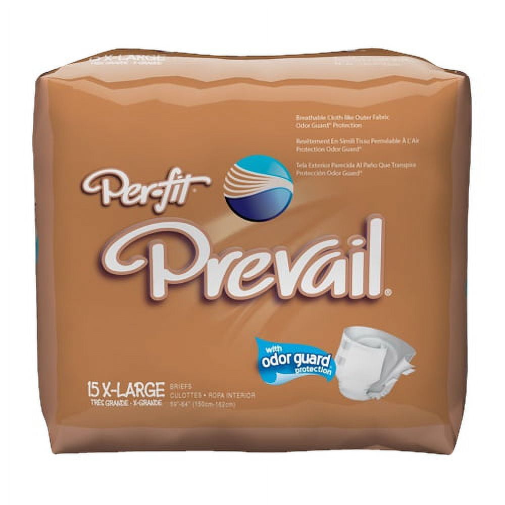 Prevail Per-Fit X-Large Size Briefs, Waist 59-64 Inches -15/Pack, 4 Ea ...