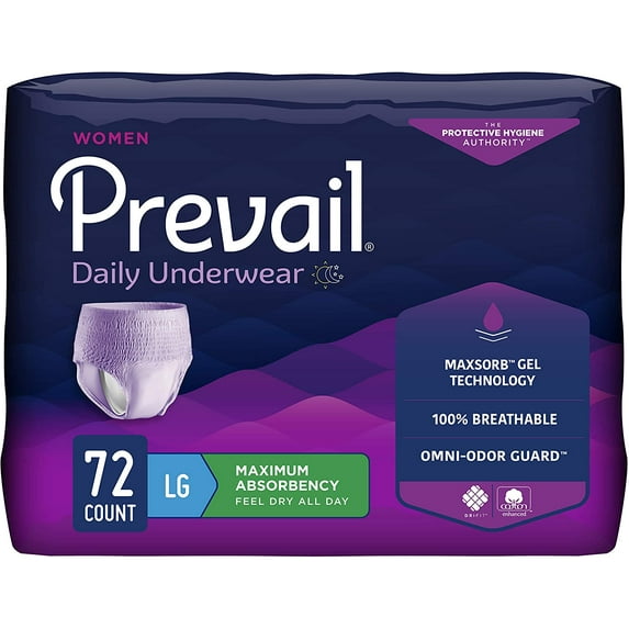 Prevail Women's Incontinence Protective Underwear, High Absorbency ...
