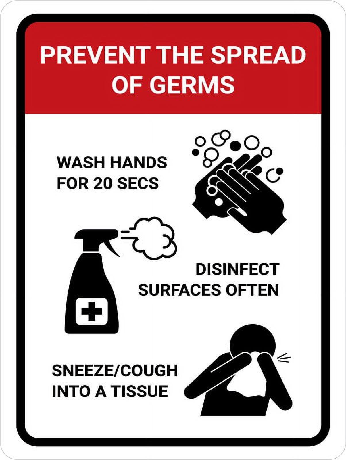 Prevent The Spread Of Germs With Icons Funny Vintage Tin Signs 8 X 12 ...