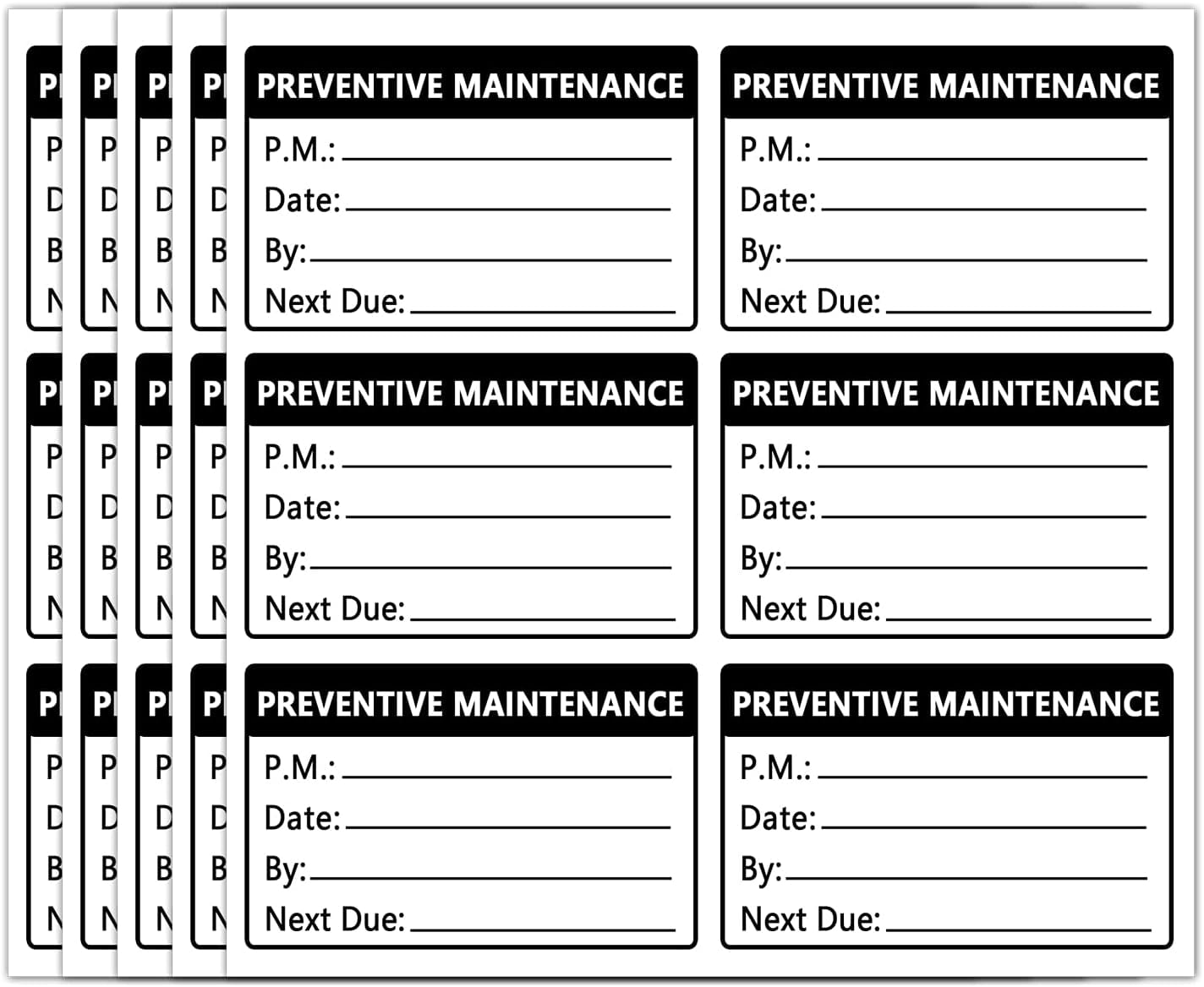 Writable 3x2 Inch Vinyl PM Inspection Labels, 200 Pcs by FENGHEMINGA ...