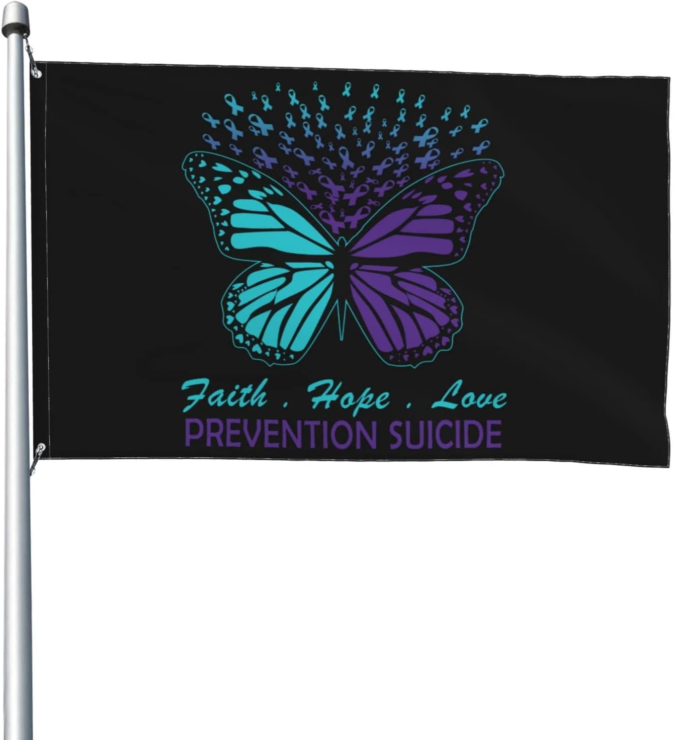 Prevention Suicide Awareness Flags 4x6 Ft Banner Patio Lawn & Garden ...