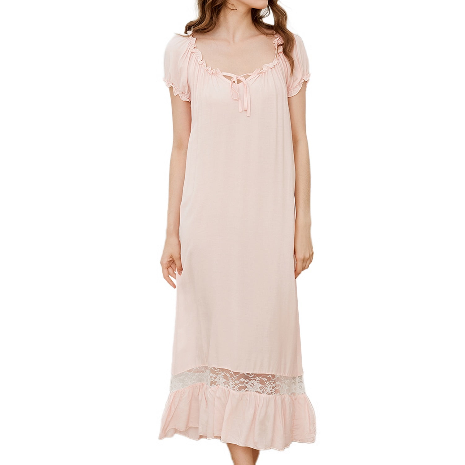 Previn Women's 100 Cotton Victorian Nightgown Soft Tea Length Summer ...