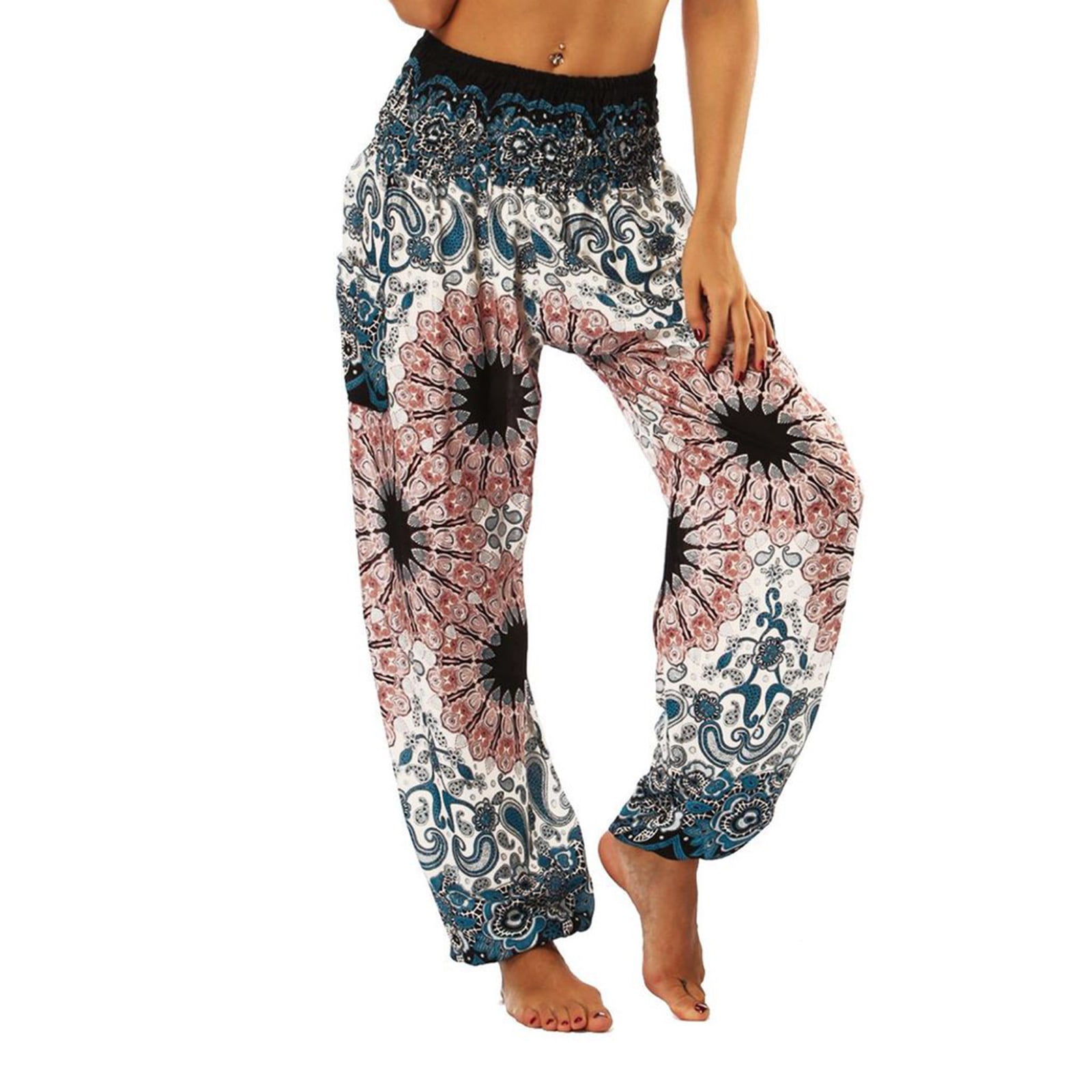 Previn Women's Boho Yoga Pants Indian Dance Pants Long Casual Soft ...