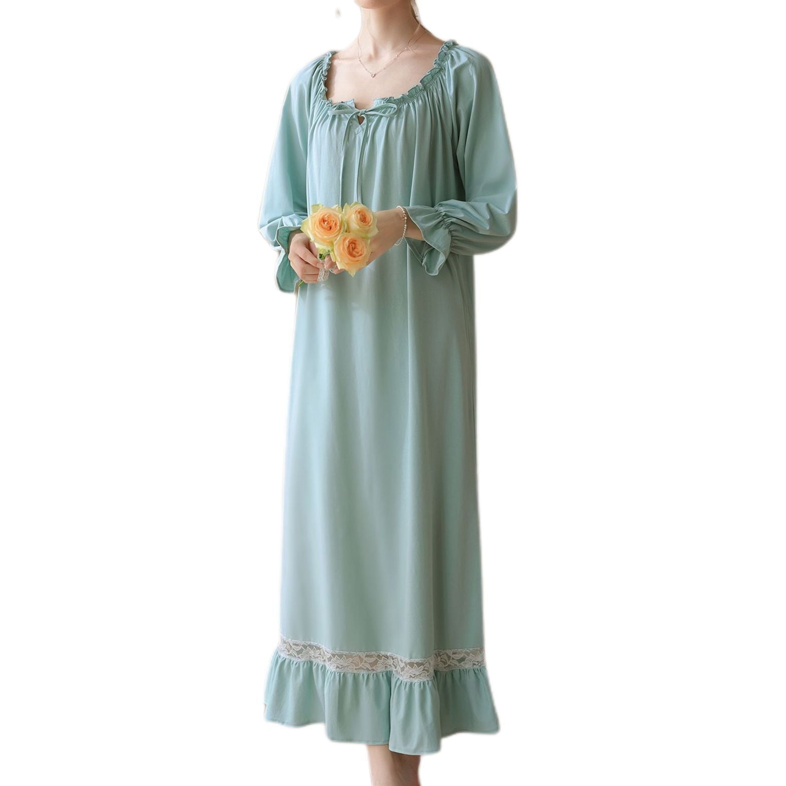 Previn Women's Long Sleeve Victorian Nightgown Summer Night Gown ...