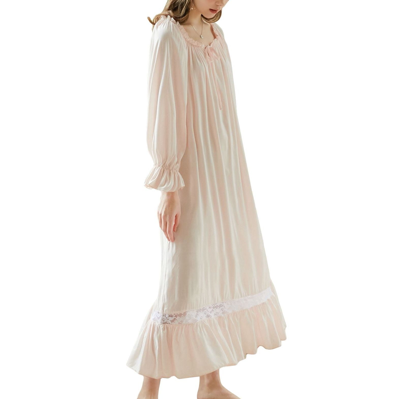 Previn Women's Long Sleeve Victorian Nightgown Summer Night Gown ...